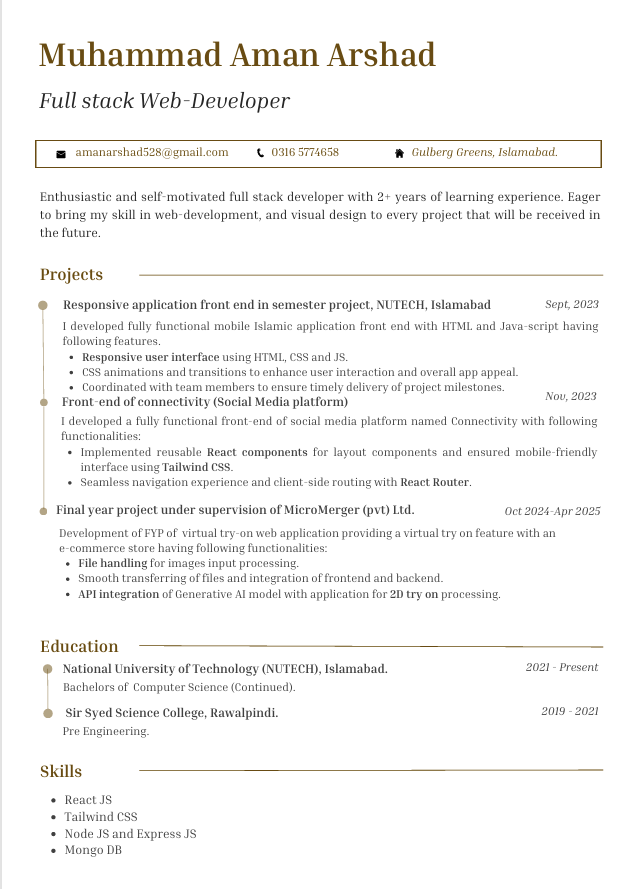 Student CVs